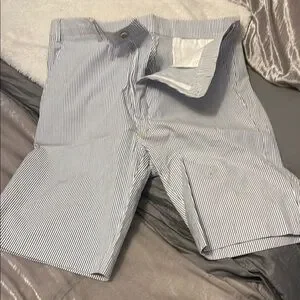 Britches By Samtex | Shorts | Mens Blue Striped Flat Front Shorts ...